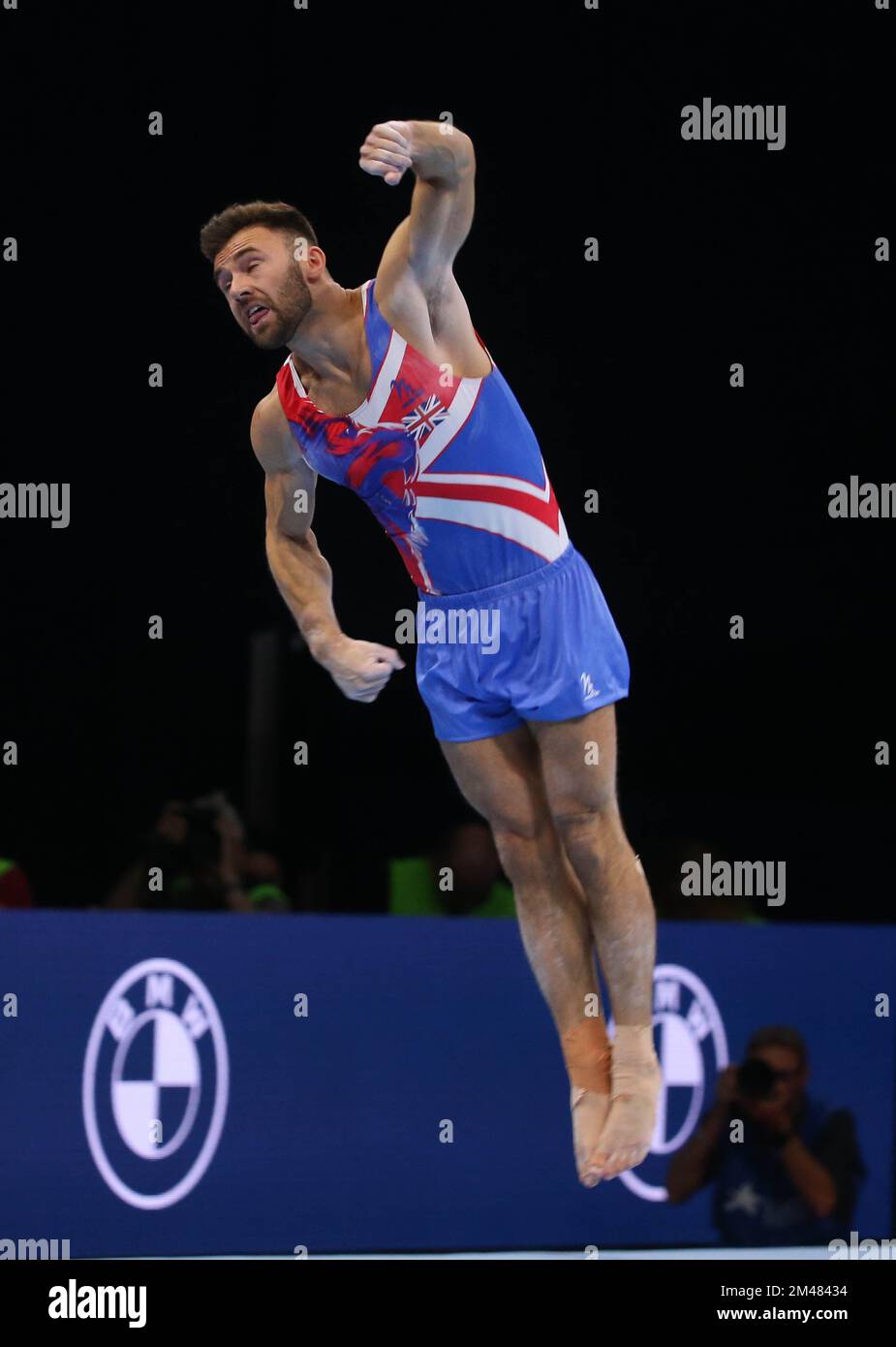 REGINI-MORAN Giarnni of Great Britain during the MEN'S FLOOR EXERCISE ...