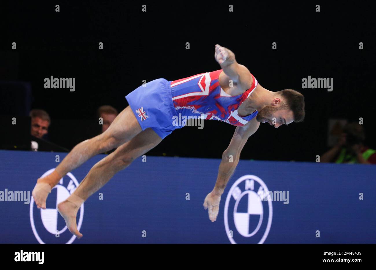 REGINI-MORAN Giarnni of Great Britain during the MEN'S FLOOR EXERCISE ...