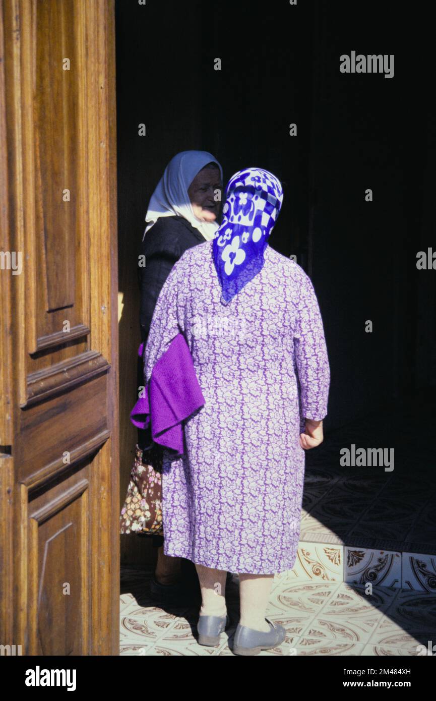 Historic, Archival Image Of Two Old Russian Women In Headscarfs And ...