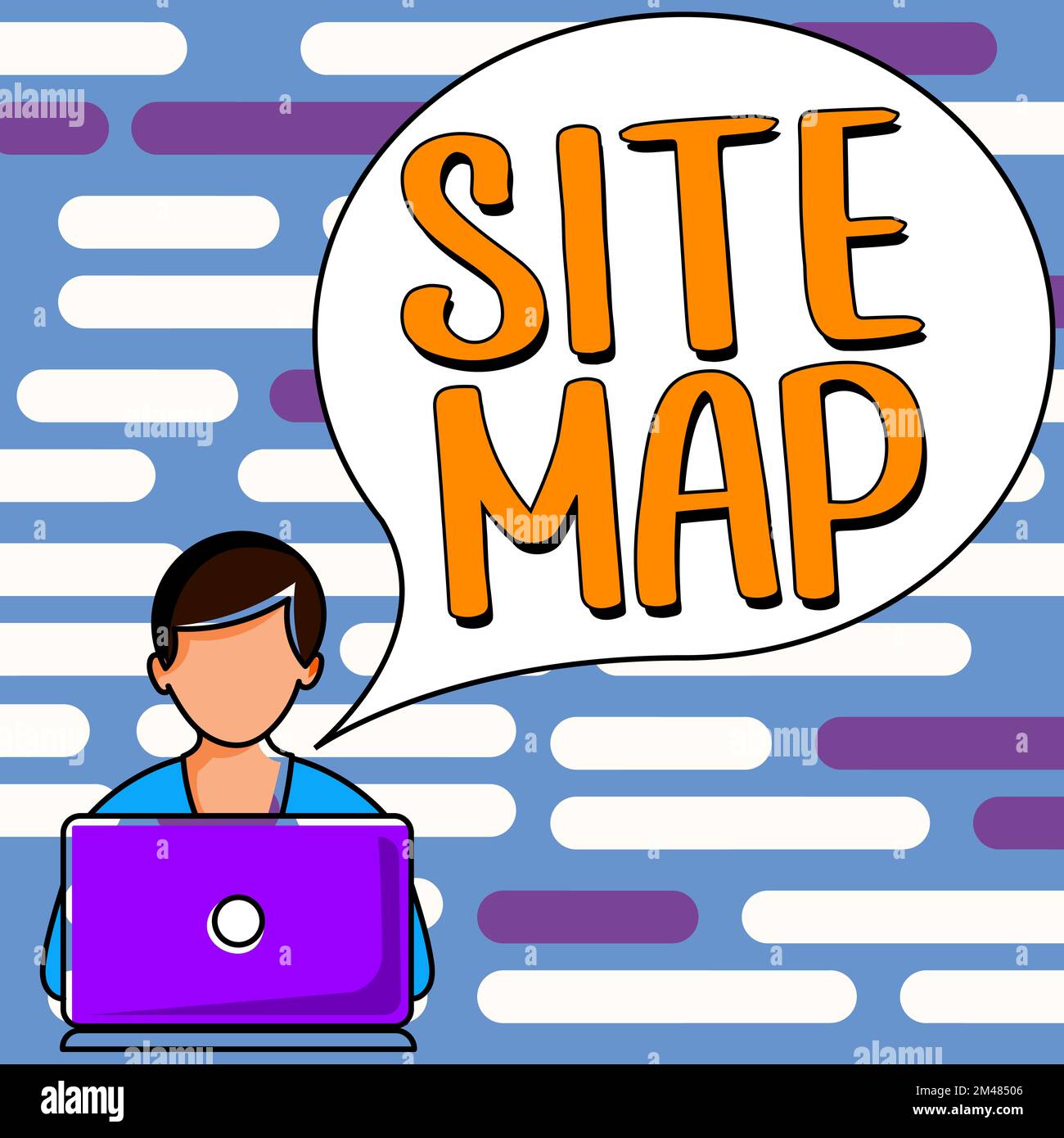 Sign displaying Site Map. Business approach designed to help both users ...