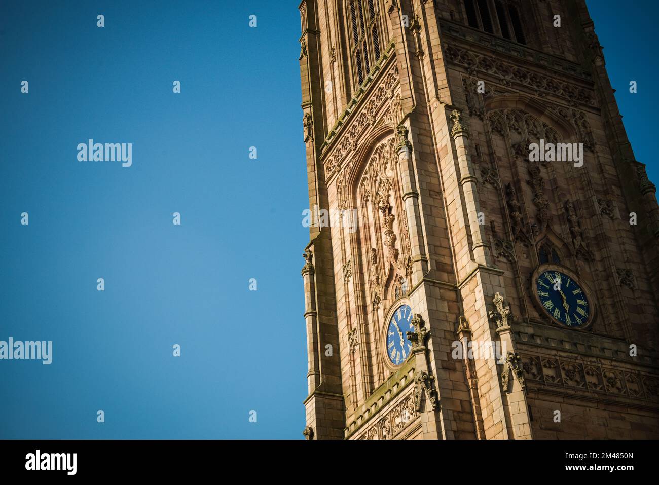 Derby Cathedral with blue sky, derby, england, uk Stock Photo - Alamy