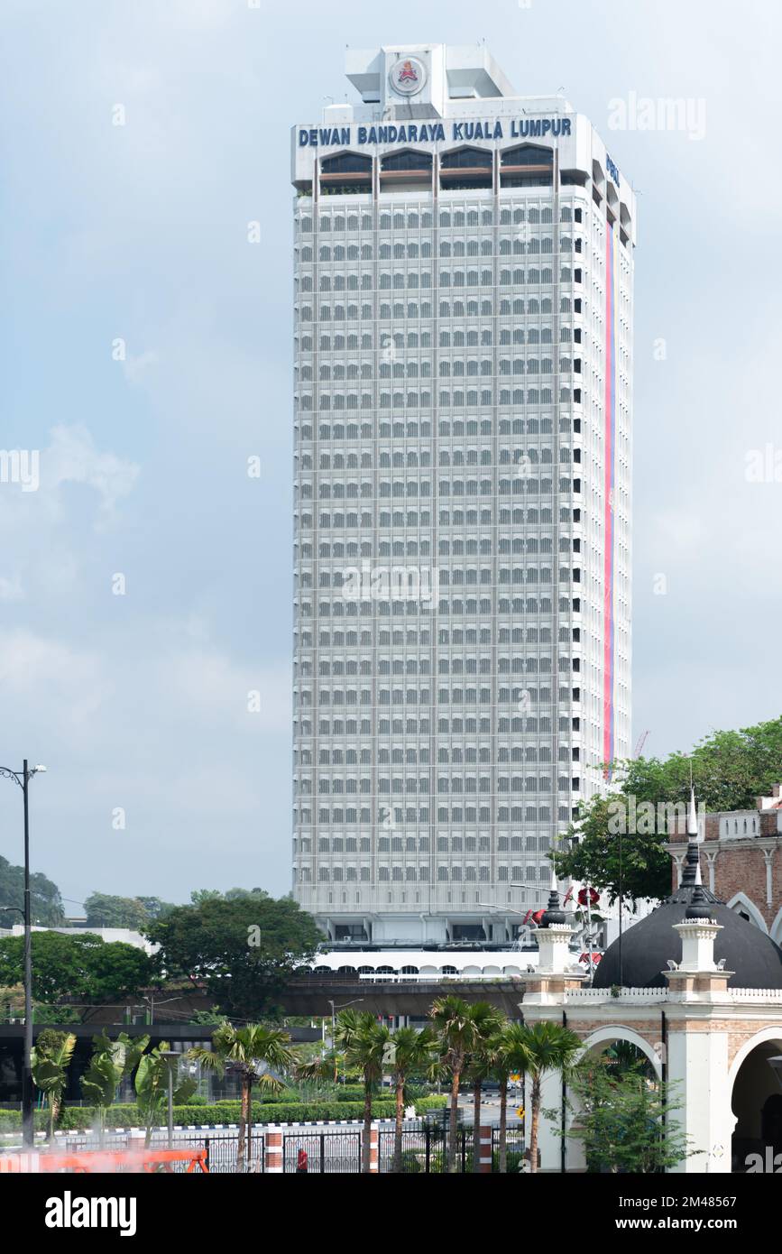 A vertical shot of the Kuala Lumpur City Hall (Dewan Bandaraya Kuala ...