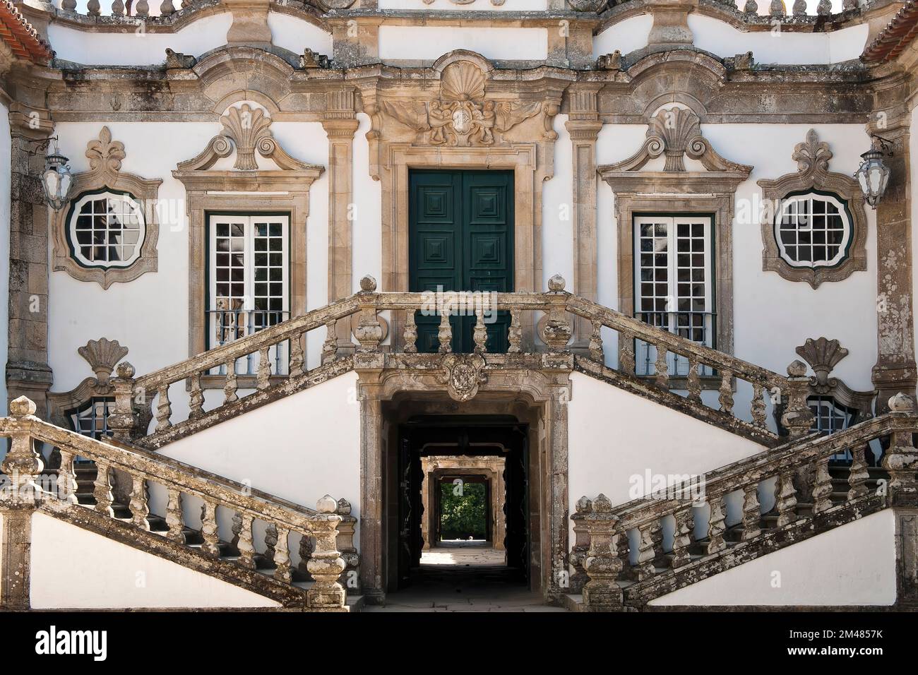 Casa de Mateus manor, Stairs, Mateus, Tras-Os-Montes, Portugal Stock ...