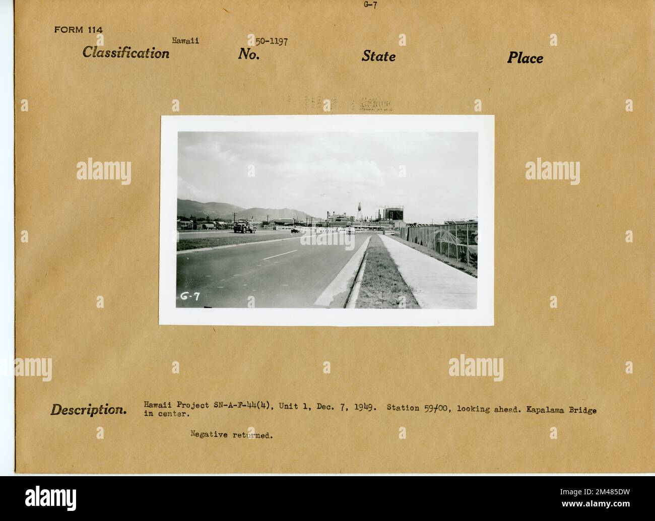 Hawaii Project SN-A-F-44(4), Unit 1, Station 59-00. Original caption ...