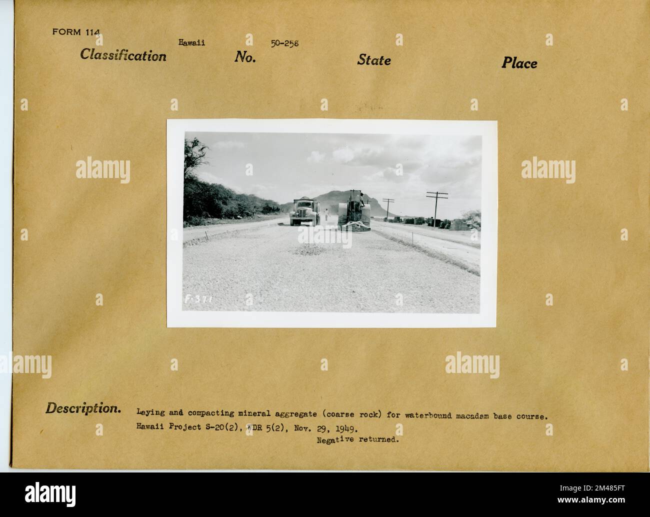 Hawaii Project S-20(2), WDR 5(2). Original caption: Laying and ...