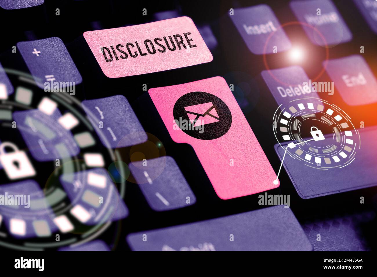 Conceptual display Disclosure. Business approach The action of making ...