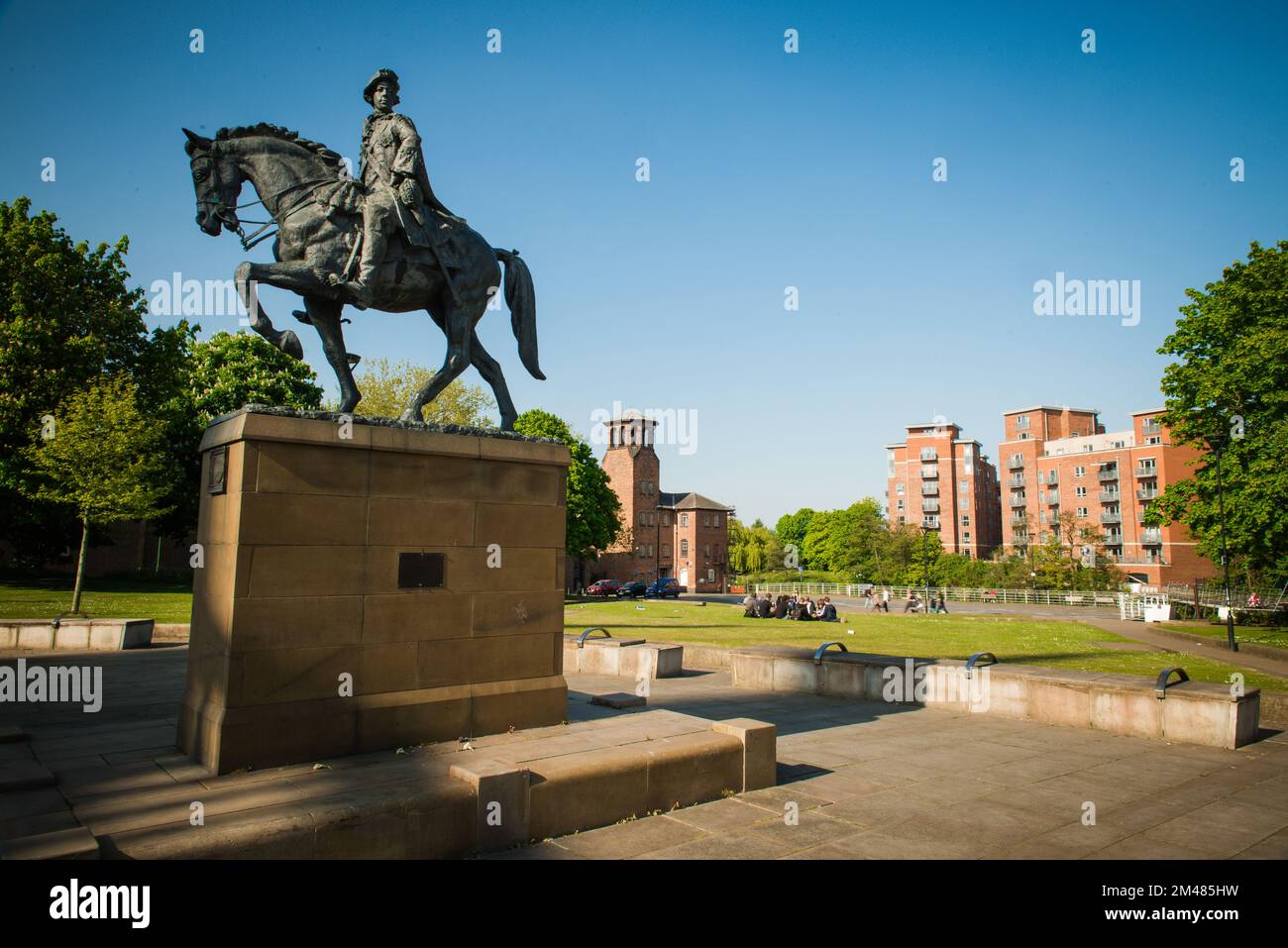 Statue of Prince Charles Edward Stuart (Bonnie Prince Charlie) riding a ...
