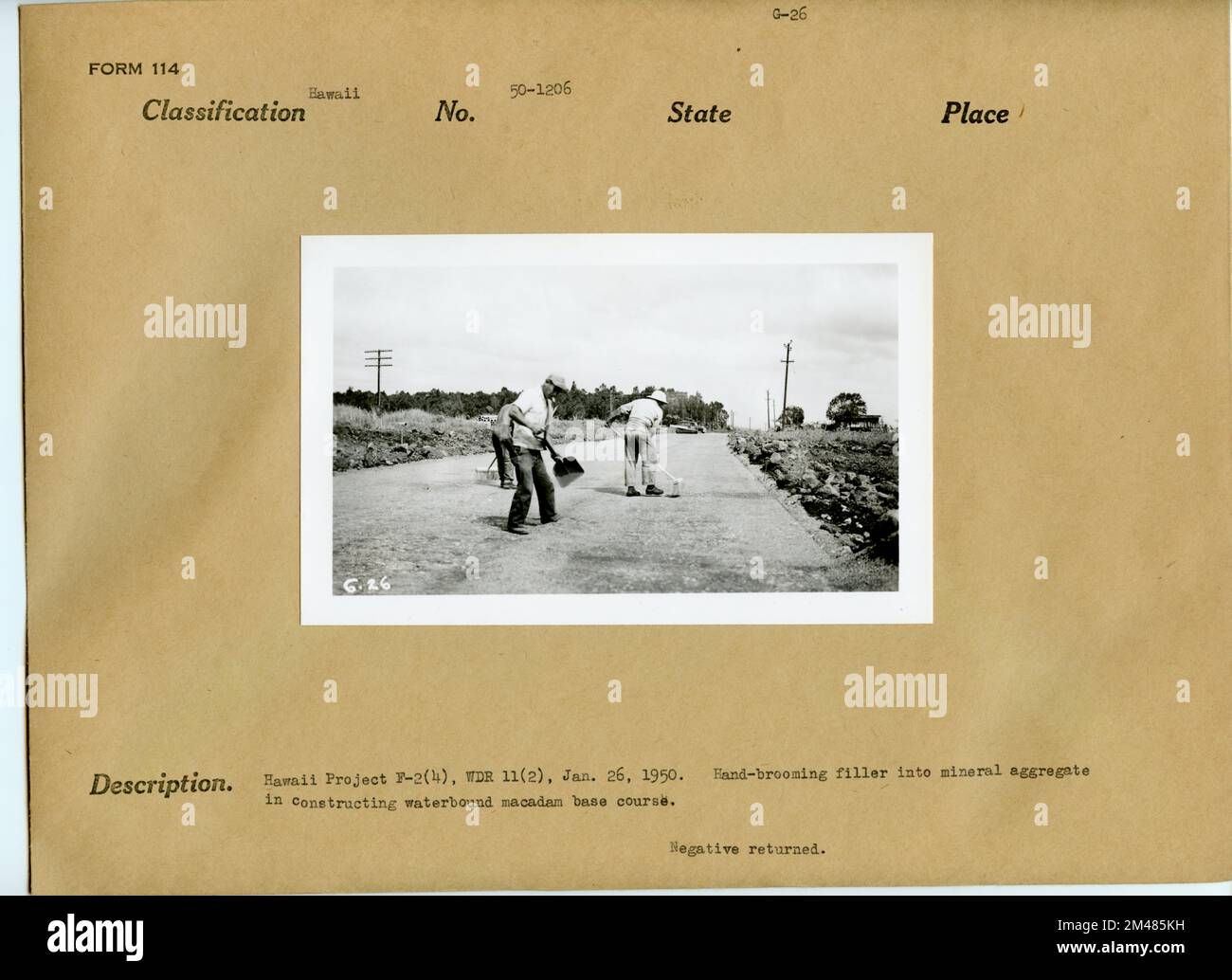 Hawaii Project F-2(4), WDR 11(2). Original caption: Hawaii Project F-2 ...