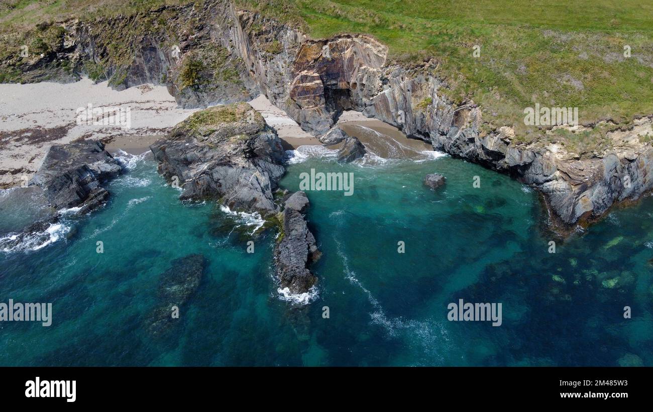 Rocky shores of the Celtic Sea along the route of the Wild Atlantic Way ...