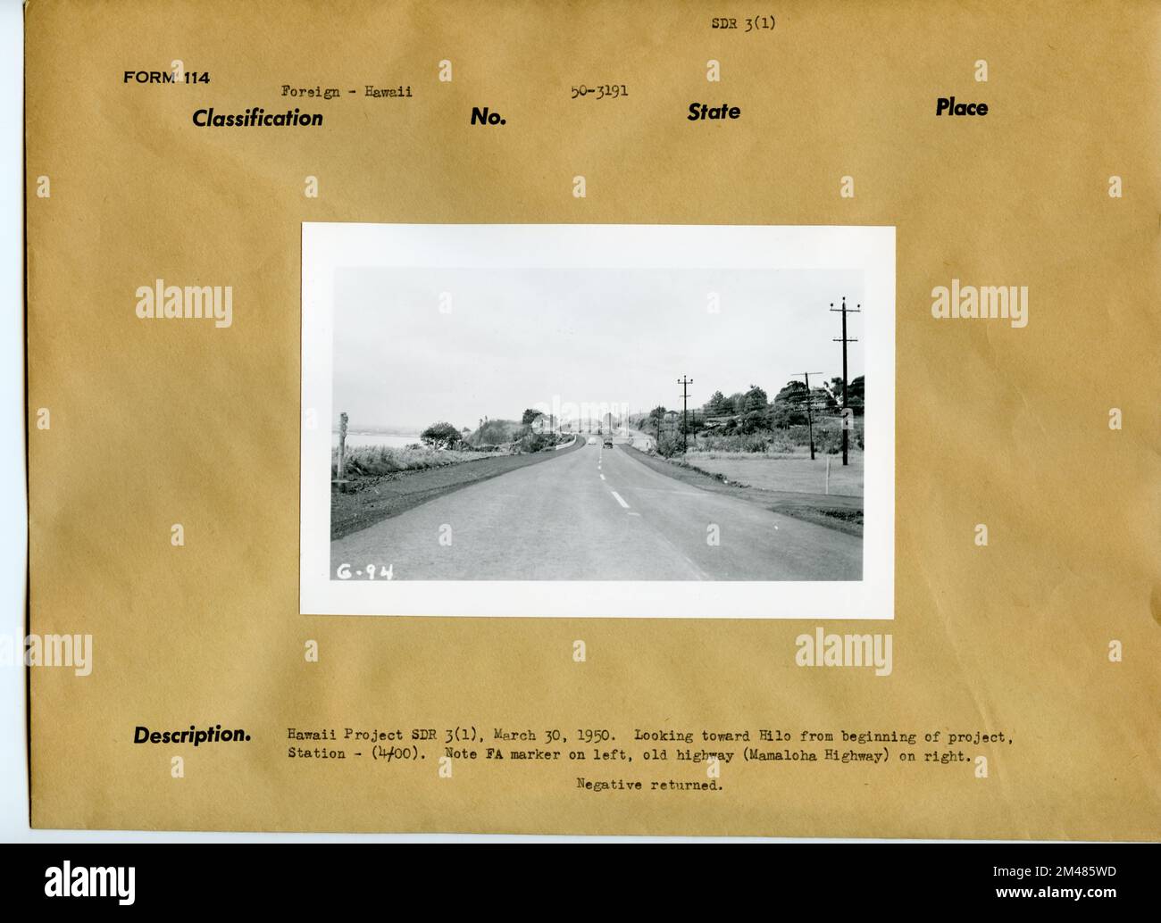 Hawaii Project SDR 3(1), Station 4-00. Original caption: Hawaii Project ...