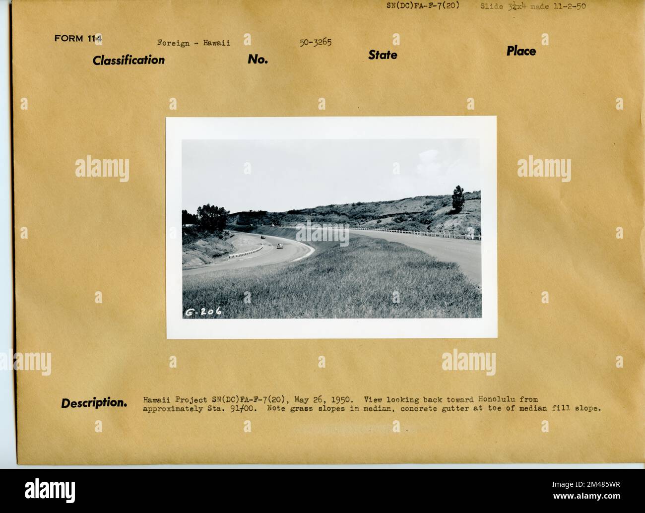 Hawaii Project SN(DC)FA-F-7(20), Station 91-00. Original caption ...