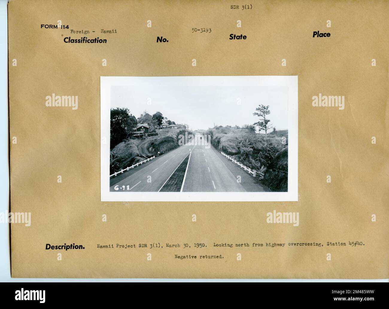 Hawaii Project SDR 3(1), Station 45-40. Original caption: Hawaii ...