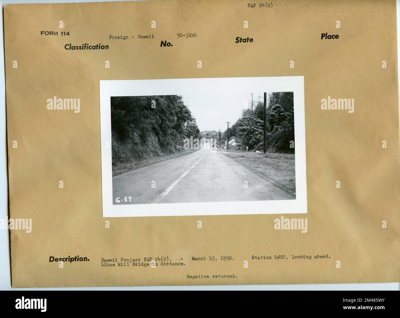 Hawaii Project FAP 24(2), Station 0-00. Original caption: Hawaii ...