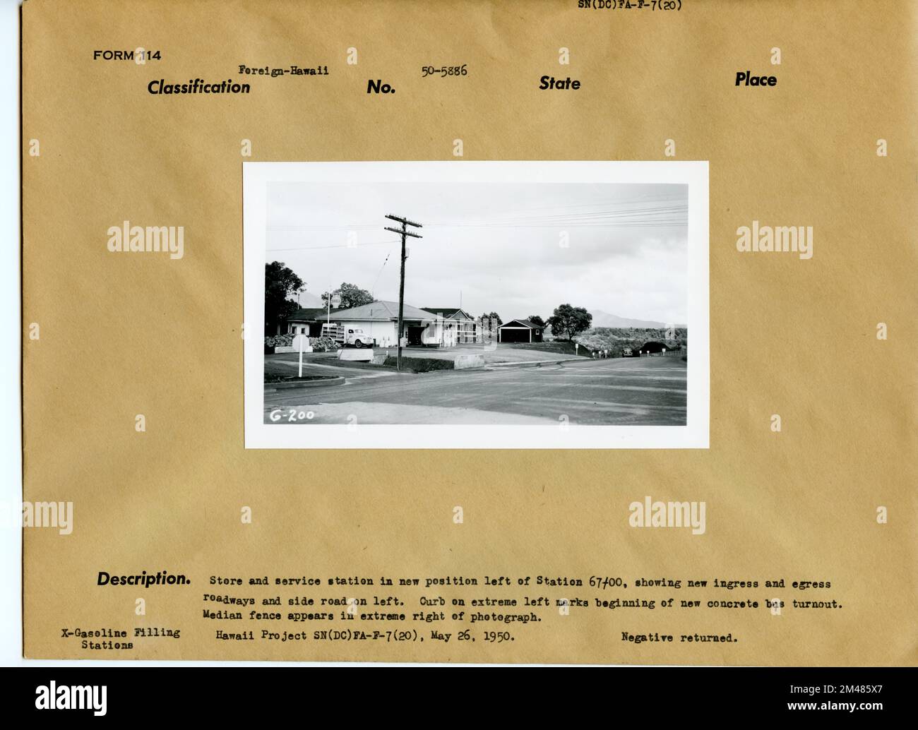 Hawaii Project No. SN(DC)FA-F-7(20), Station 67-00. Original caption ...