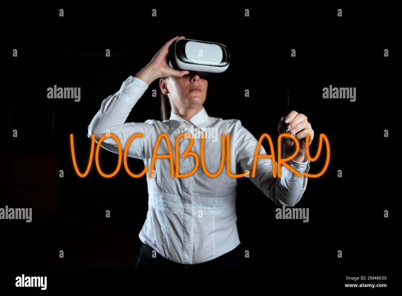Text sign showing Vocabulary. Conceptual photo collection of words and ...
