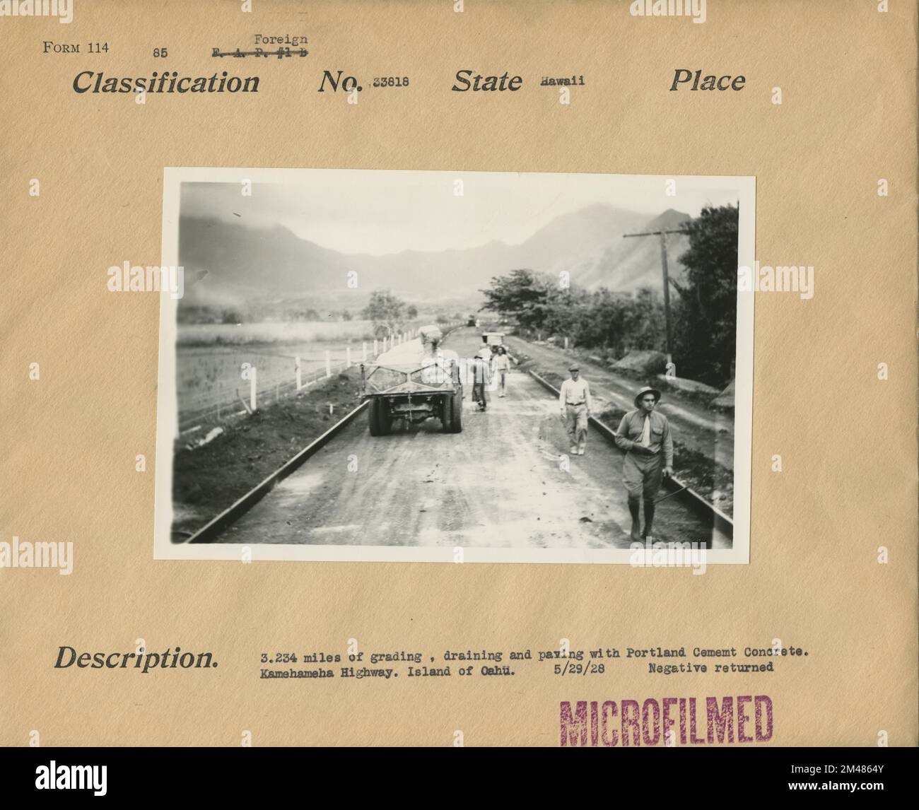 Grading, Draining and Paving Kamehameha Highway. Original caption: 3. ...