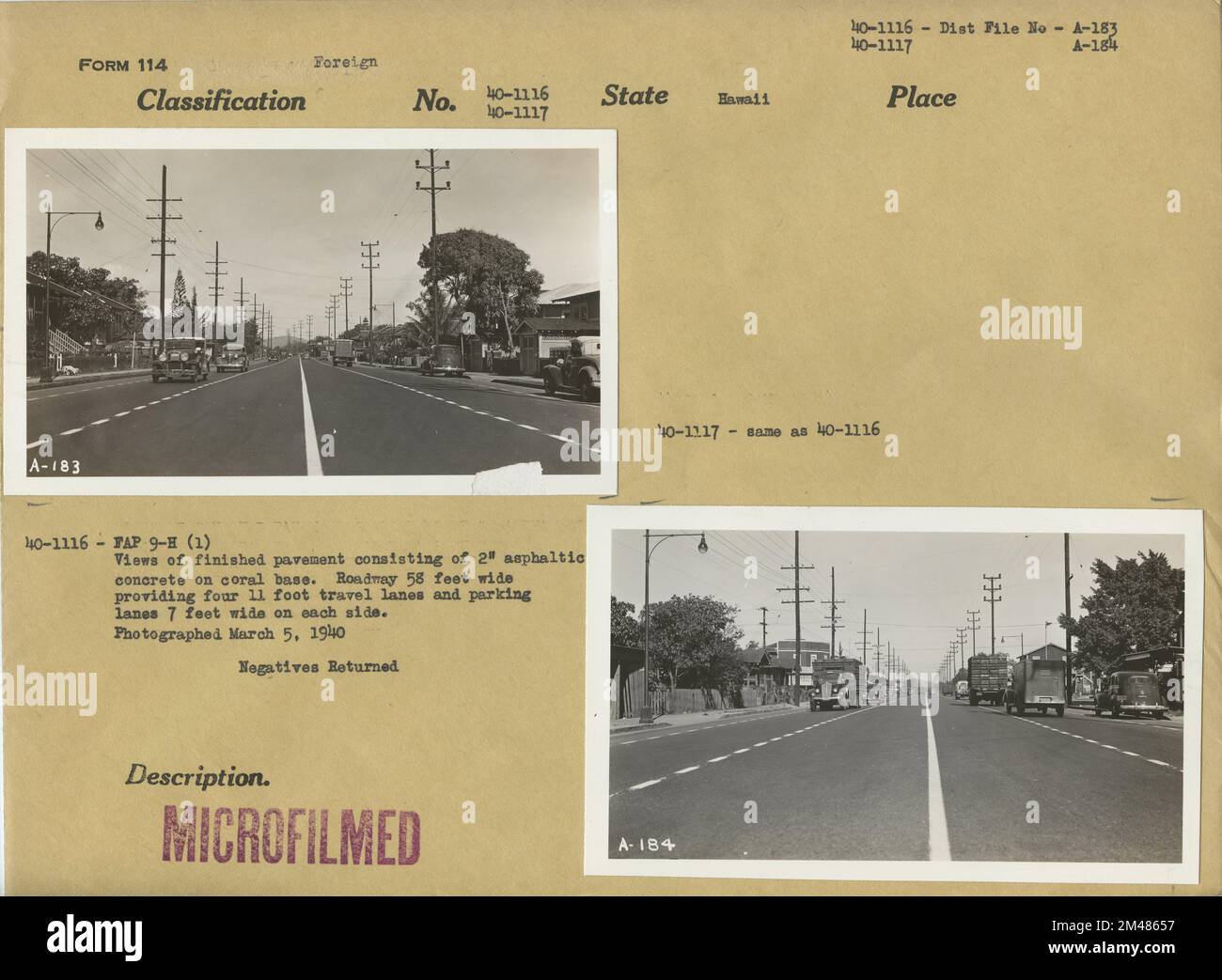 Views of Finished Pavement. Original caption: FAP 9-H (1) - Views of ...