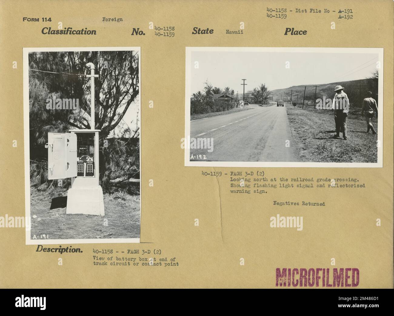 Battery Box, Railroad Grade Crossing. Original caption: 40-1158: FAGH 3 ...