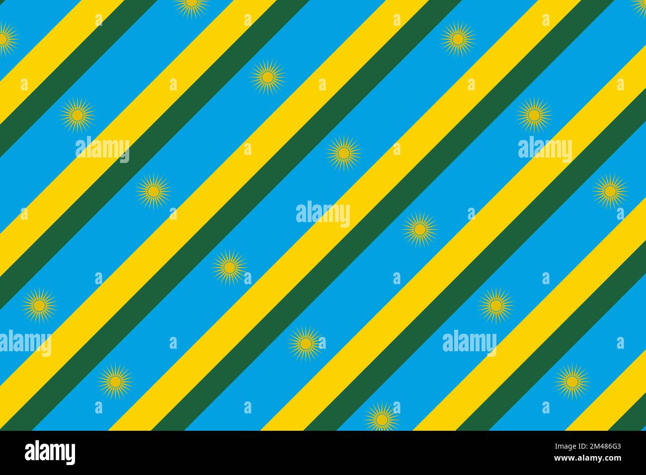 Geometric pattern in the colors of the national flag of Rwanda. The ...