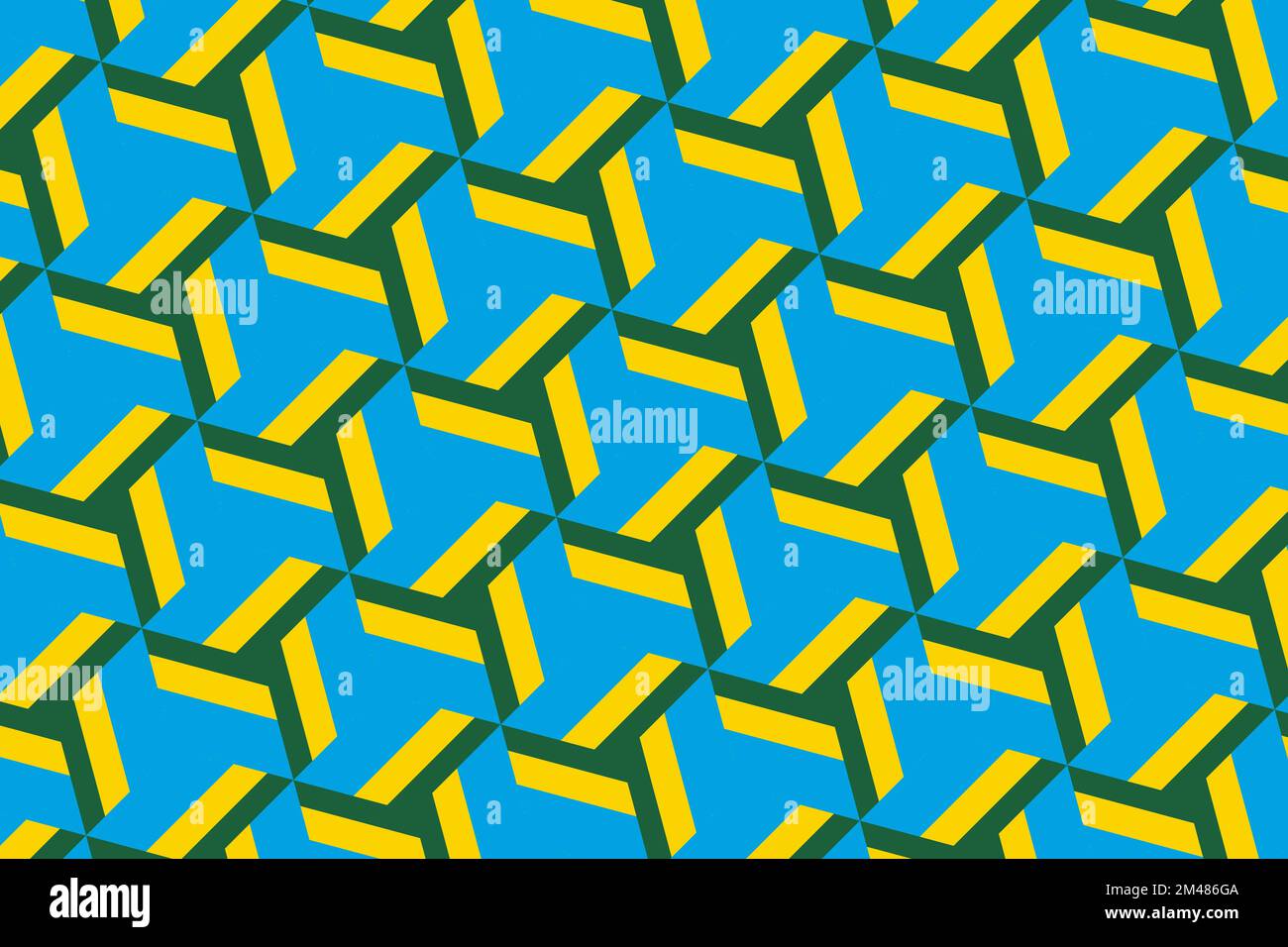 Geometric pattern in the colors of the national flag of Rwanda. The ...