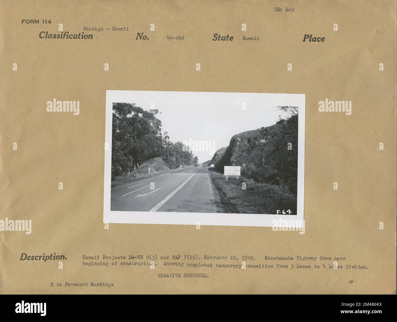 Kamehameha Highway from Near Beginning of Construction. Original ...