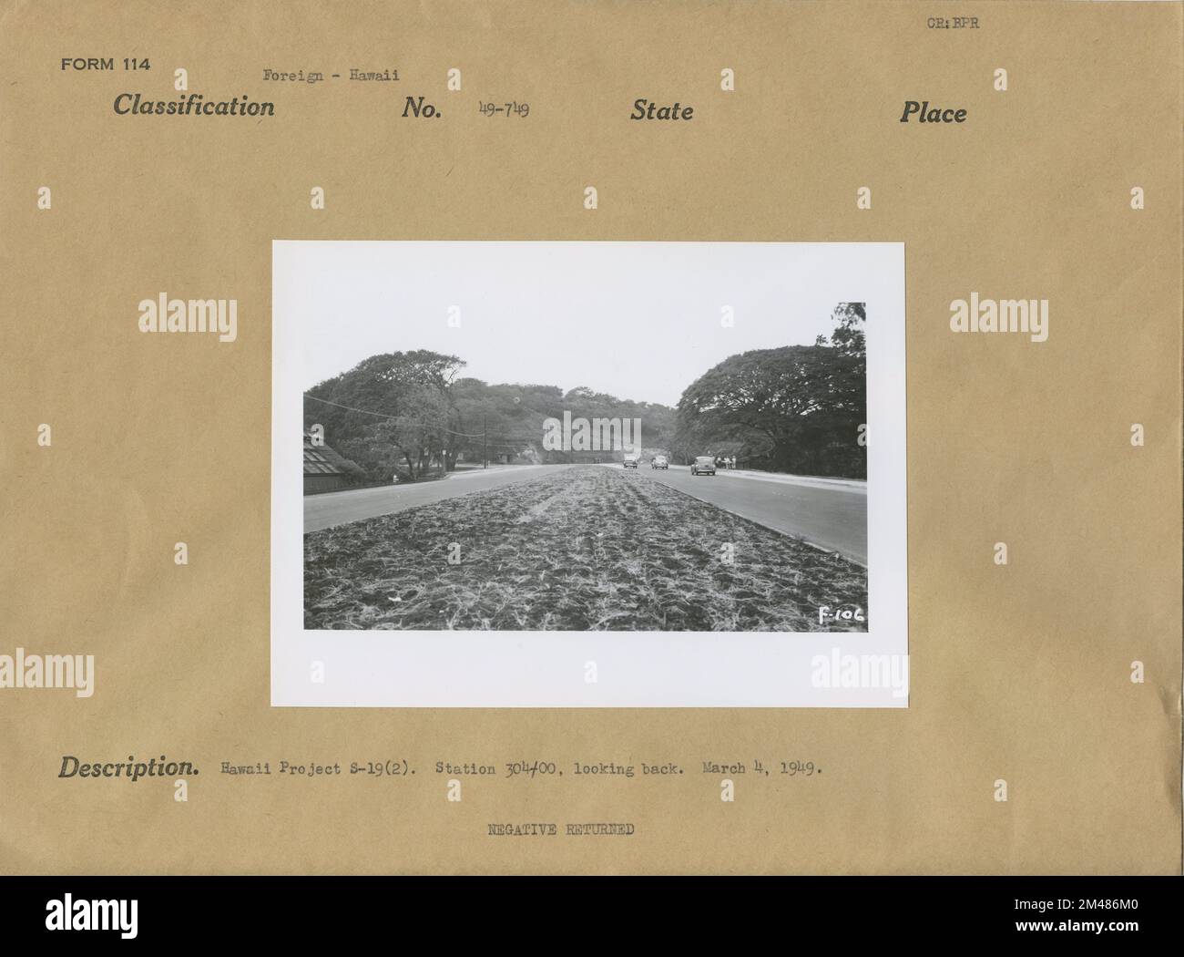 Station 304/00, Looking Back. Original caption: Hawaii Project S-19(2 ...