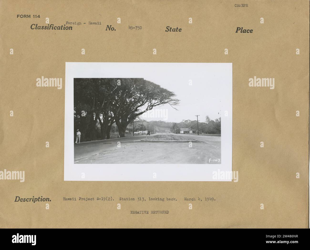 Station 313, Looking Back. Original caption: Hawaii Project S-19(2 ...