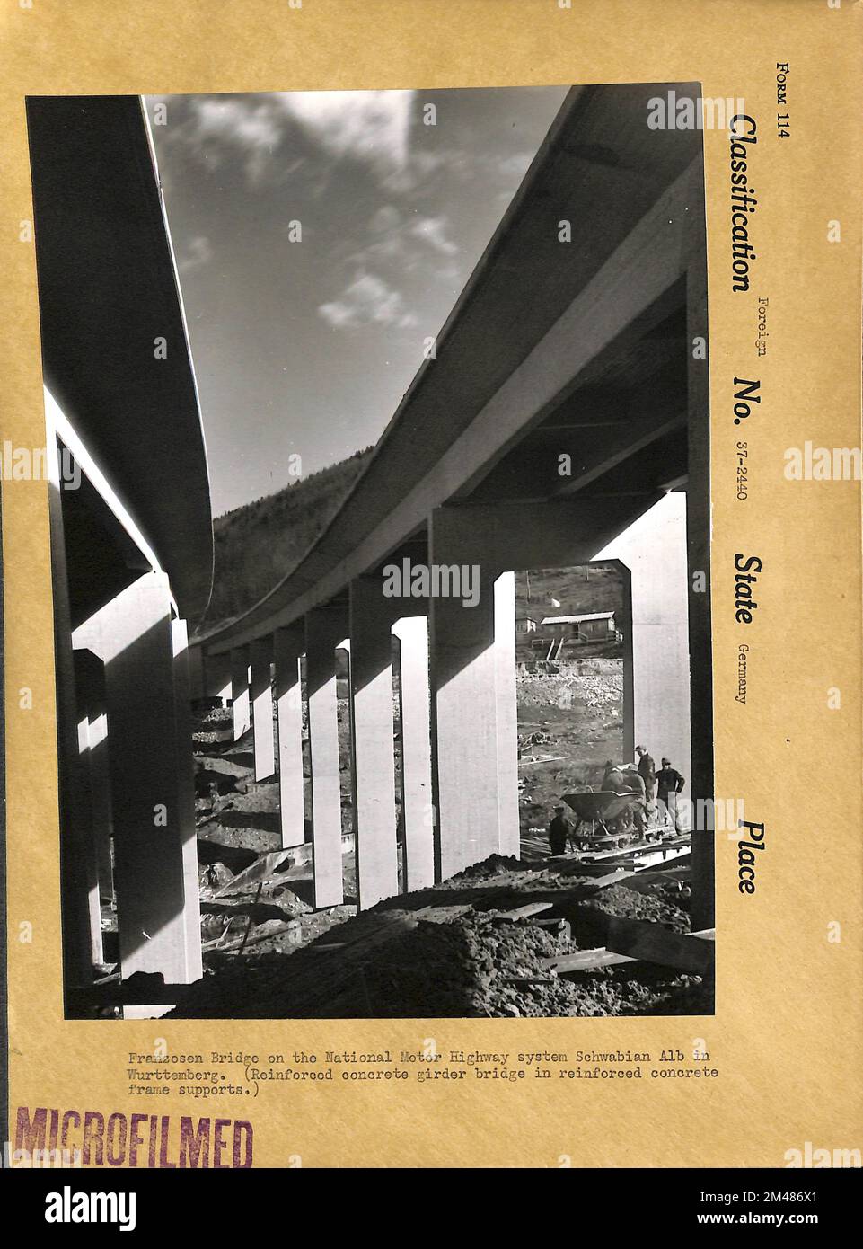 Franzosen Bridge Swabian Alps in Wurttemberg. Original caption ...