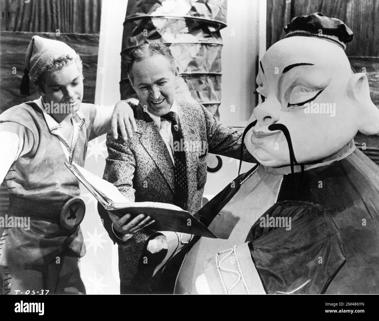 RUSS TAMBLYN and Director GEORGE PAL on set candid during filming of ...