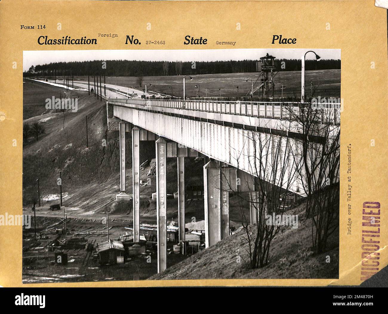 Bridge Over Valley at Tautendorf. State: Germany Stock Photo - Alamy
