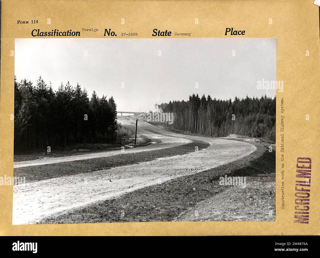 Construction work on the National Highway System. State: Germany Stock ...