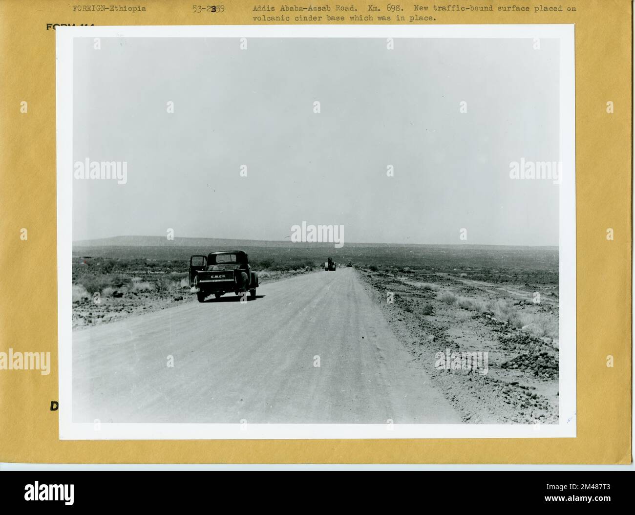 Addis Ababa-Asab Road. Original caption: New traffic-bound surface ...