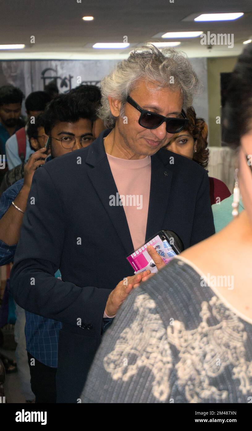Bollywood Actor Neeraj Kabi leaving the hall after an interaction ...