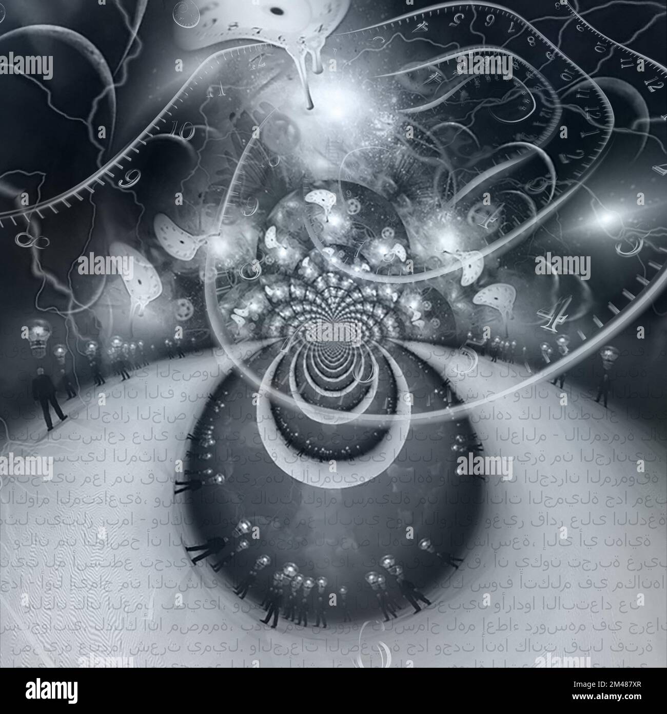 The sense of time. 3D rendering Stock Photo - Alamy