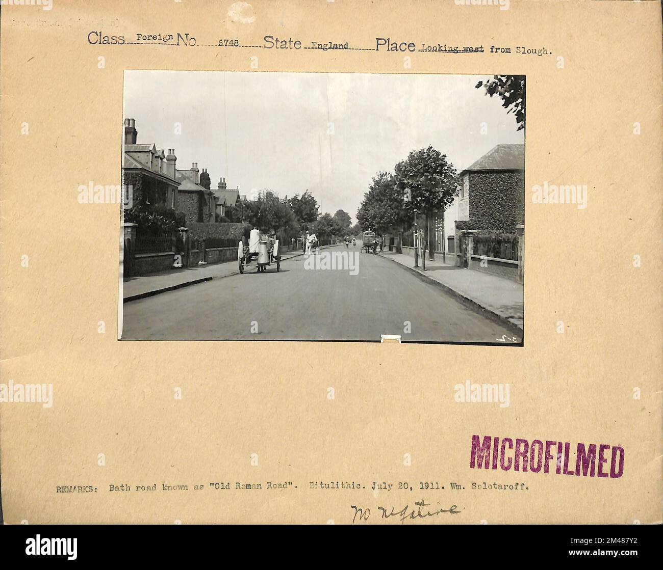 Bath Road Known As "Old Roman Road". Original caption: Bath road known ...