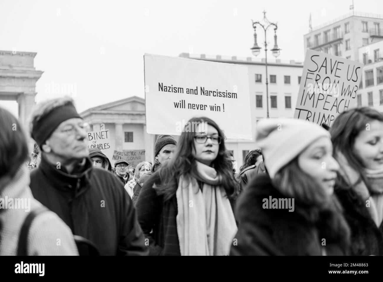 Donald Trump Protest, brandenburg gate, Berlin, Germany Stock Photo - Alamy