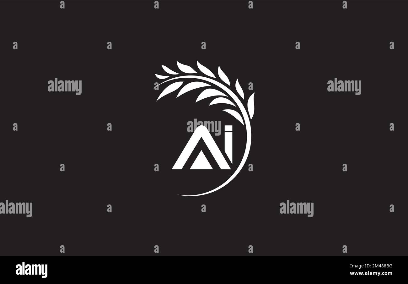 Laurel wreath green leaf logo and Vintage wheat logo design monogram ...
