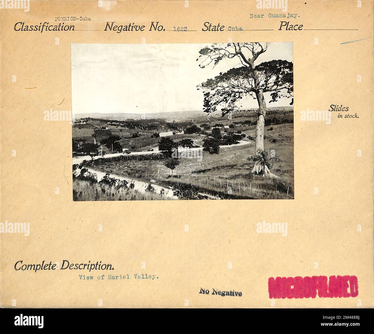 View of Mariel Valley. Original caption: View of Mariel Valley. State ...