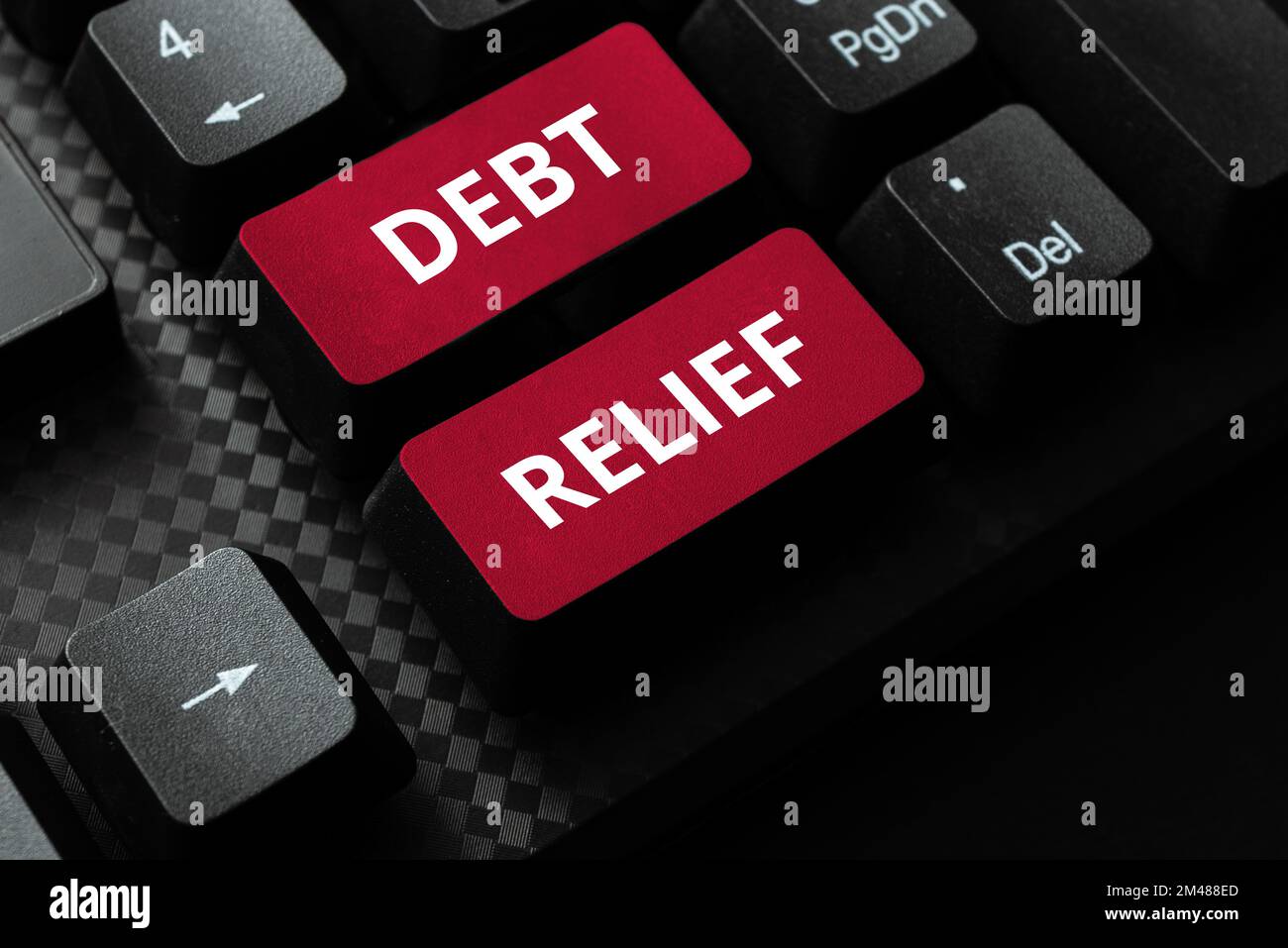 Text showing inspiration Debt Relief. Business approach partial or ...