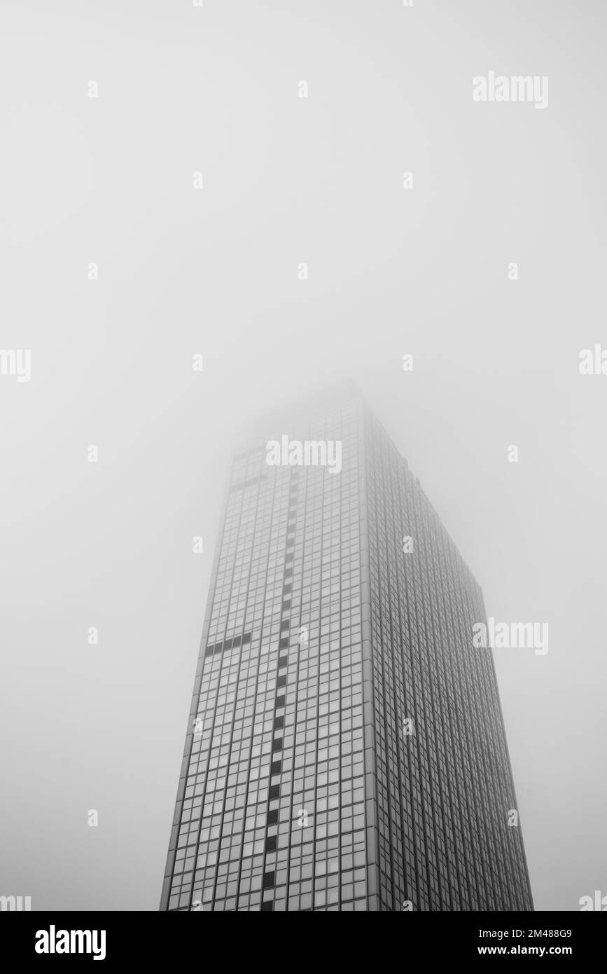 Skyscraper fading into white fog in downtown Berlin Stock Photo - Alamy