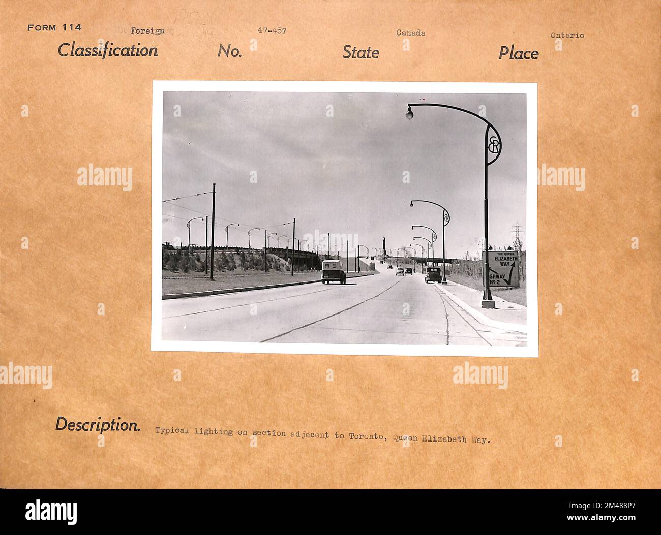 Typical Lighting on Section Adjacent to Toronto, Queen Elizabeth Way ...