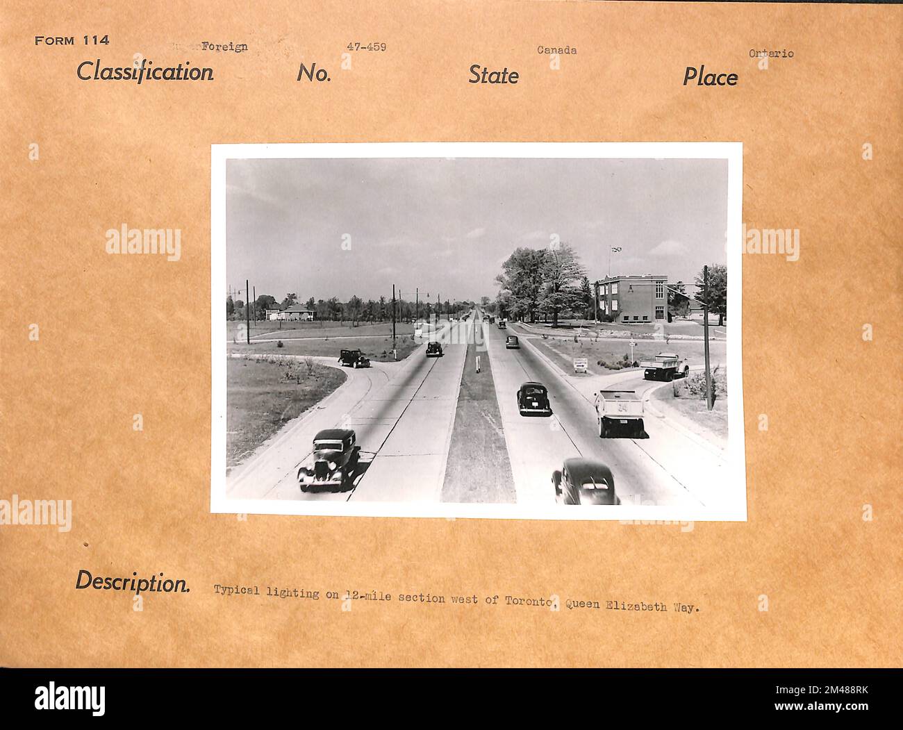 Typical Lighting on 12 Mile Section West of Toronto, Queen Elizabeth ...