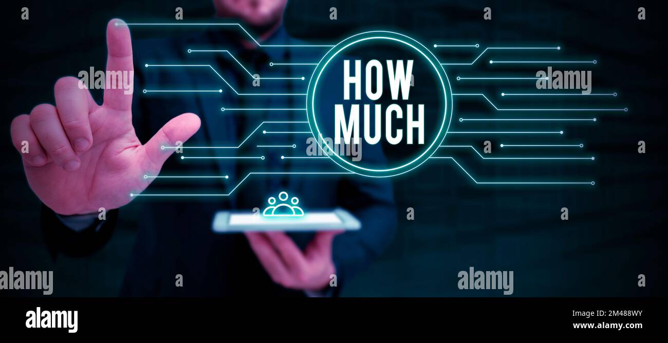 Text caption presenting How Much. Business overview ask about the ...