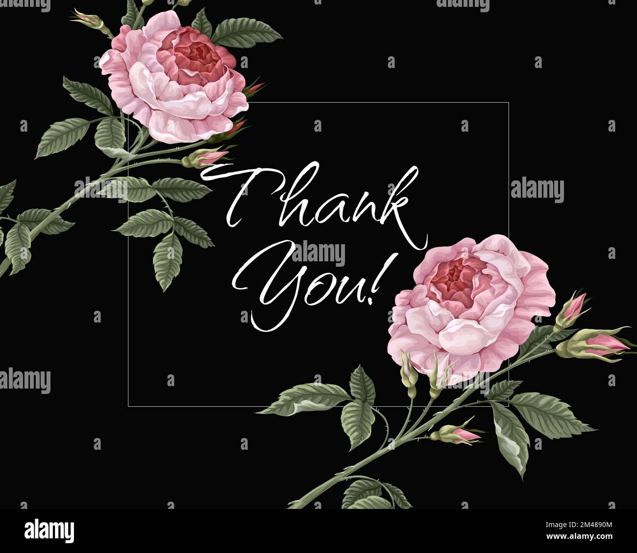 Vintage invitation card roses pattern hi-res stock photography and ...