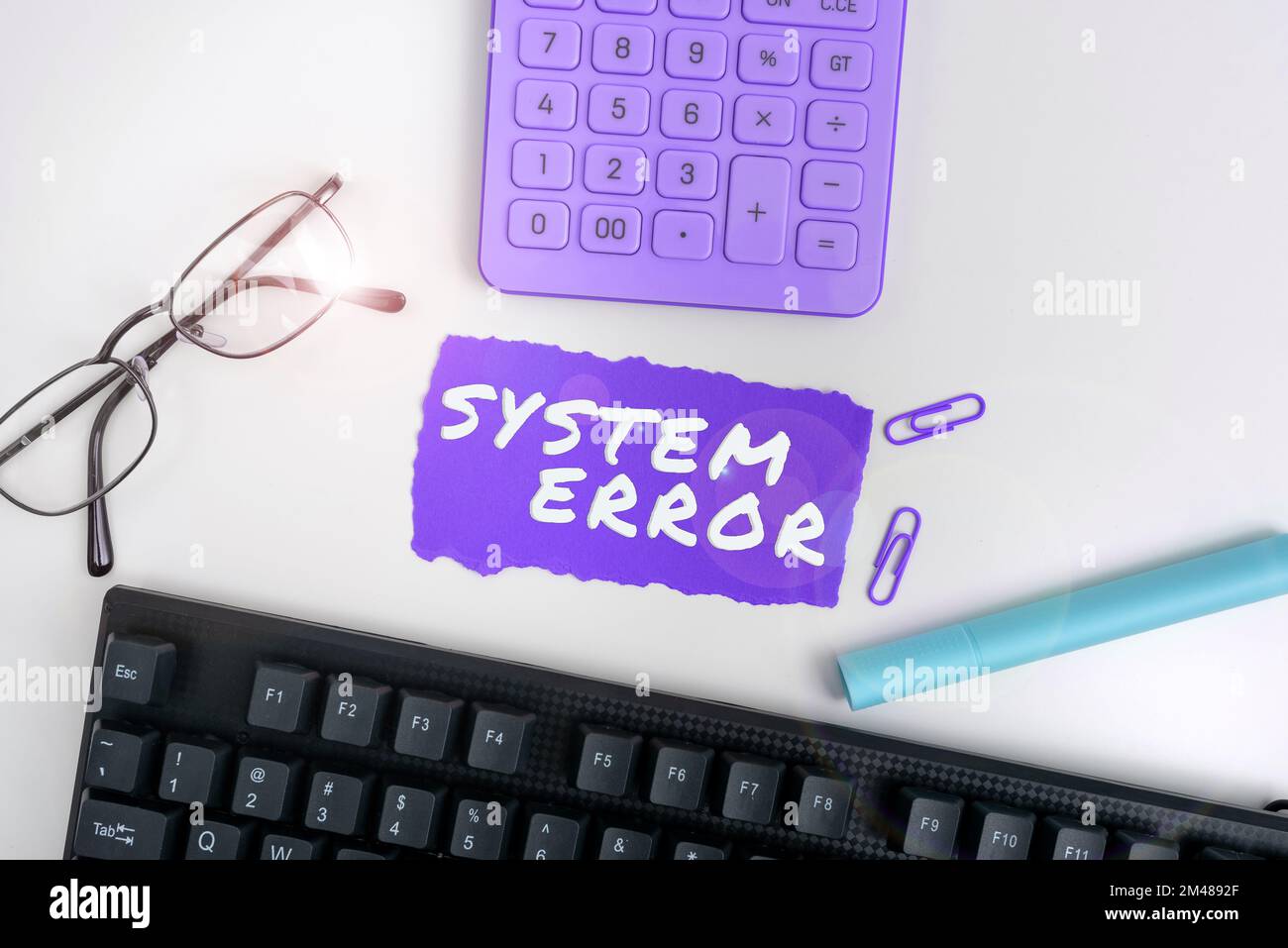 Handwriting text System Error. Business approach Technological failure Software collapse crash ...