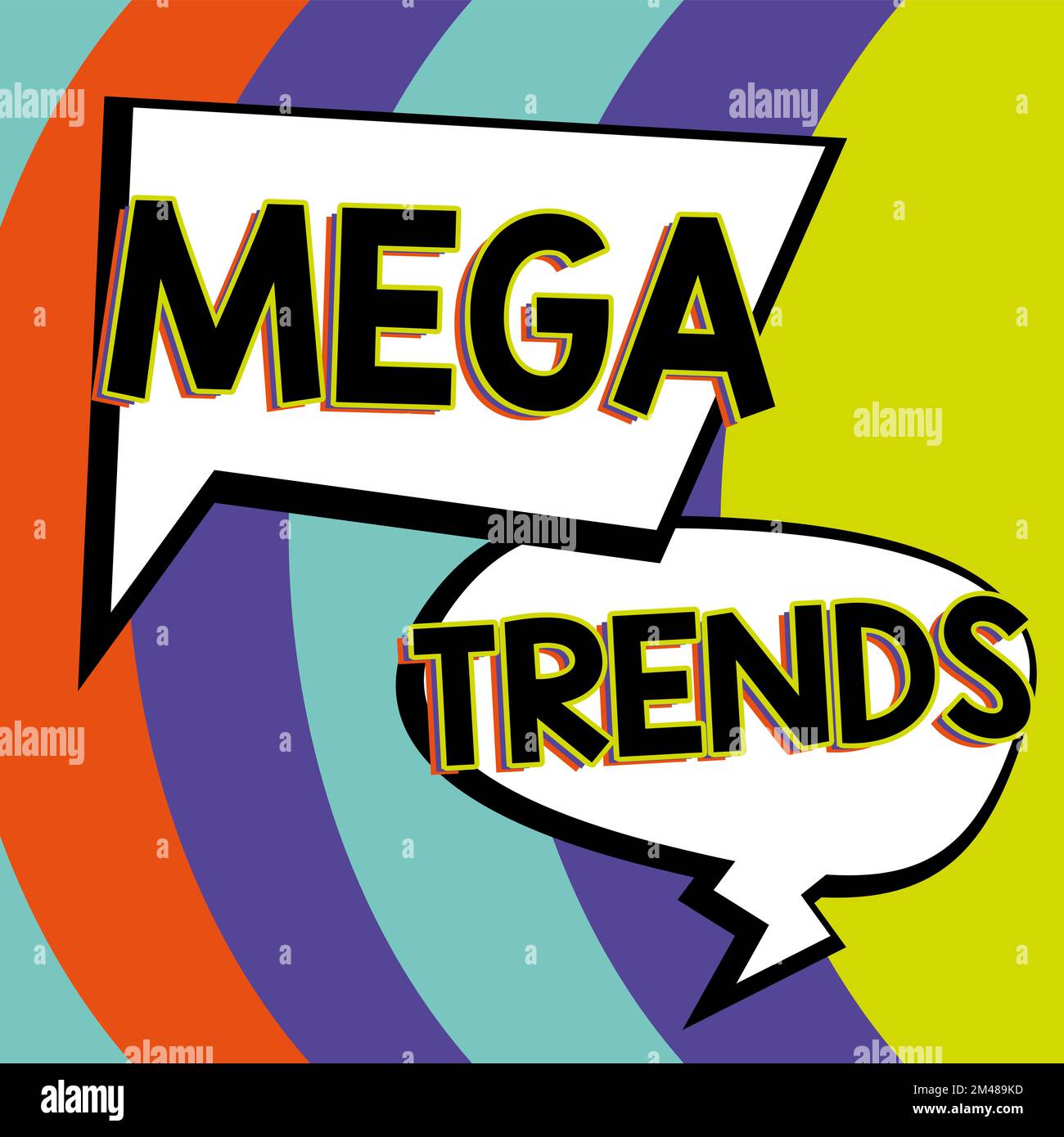 Handwriting text Mega Trends. Conceptual photo powerful phenomena ...