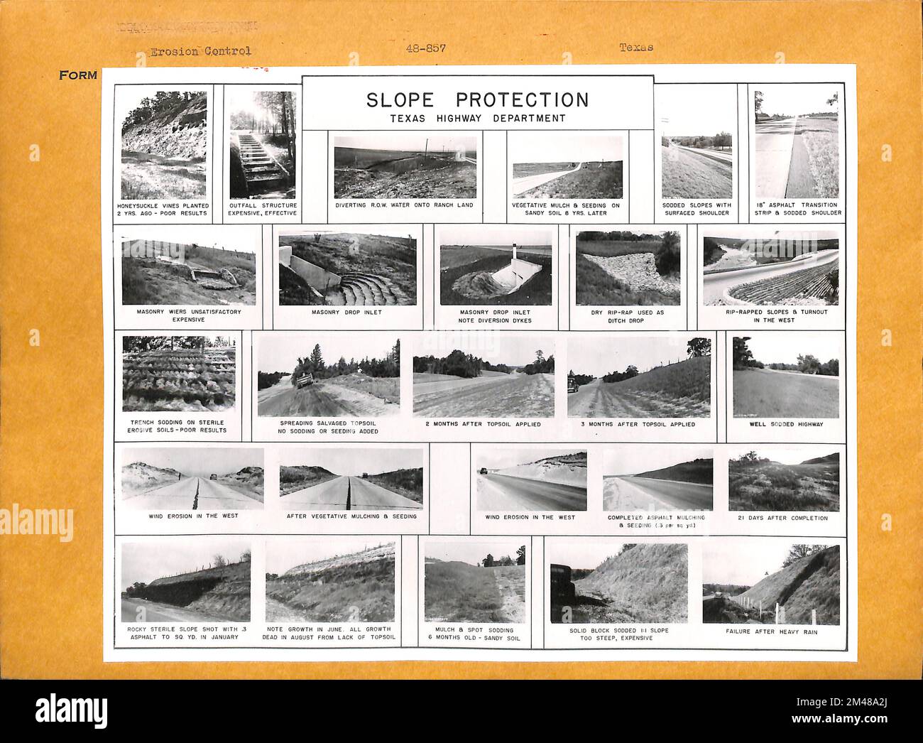 Texas Highway Department Slope Protection. Original caption: Texas ...