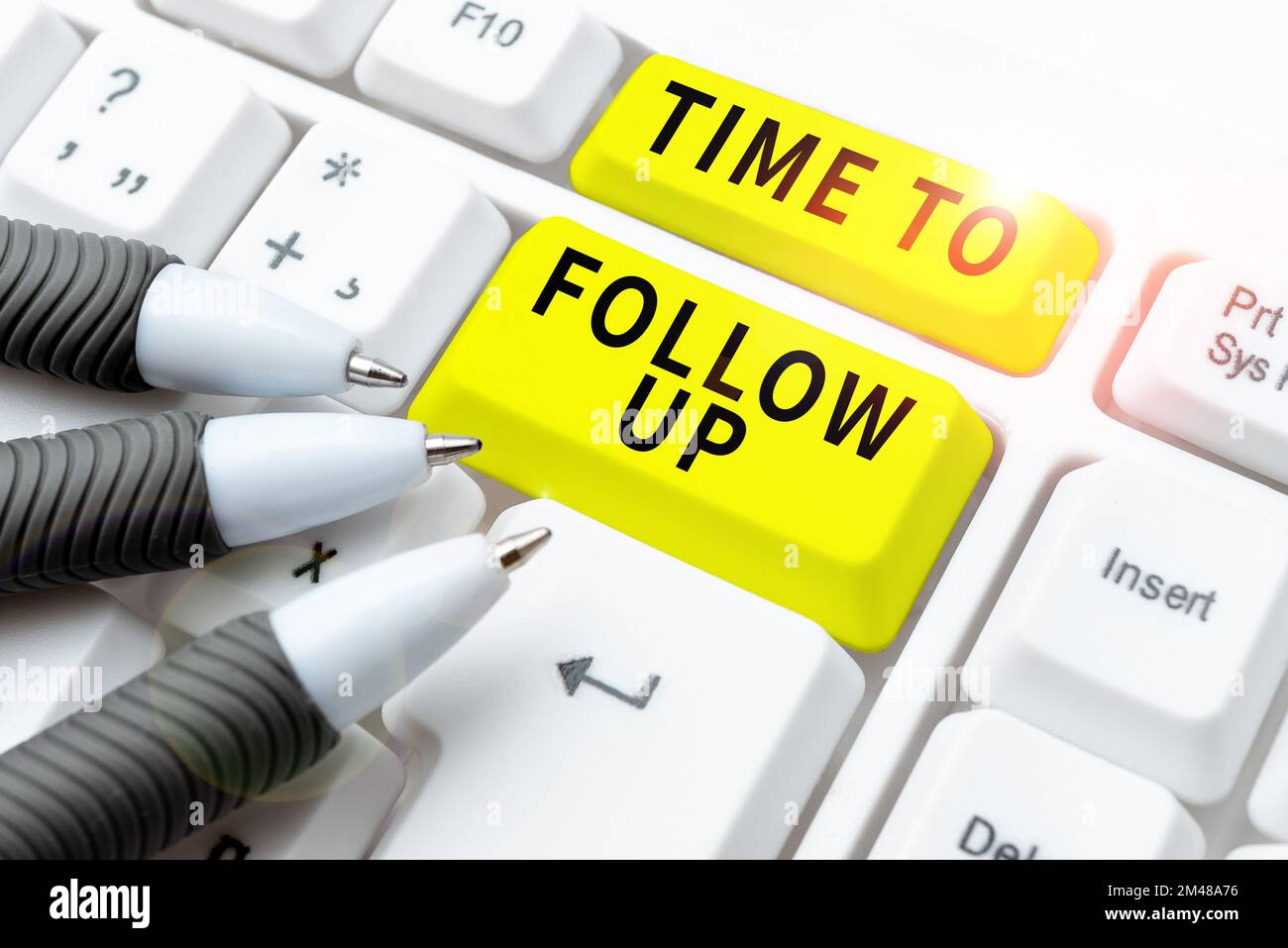 Text sign showing Time To Follow Up. Business concept Enquiry of the previous task or ...