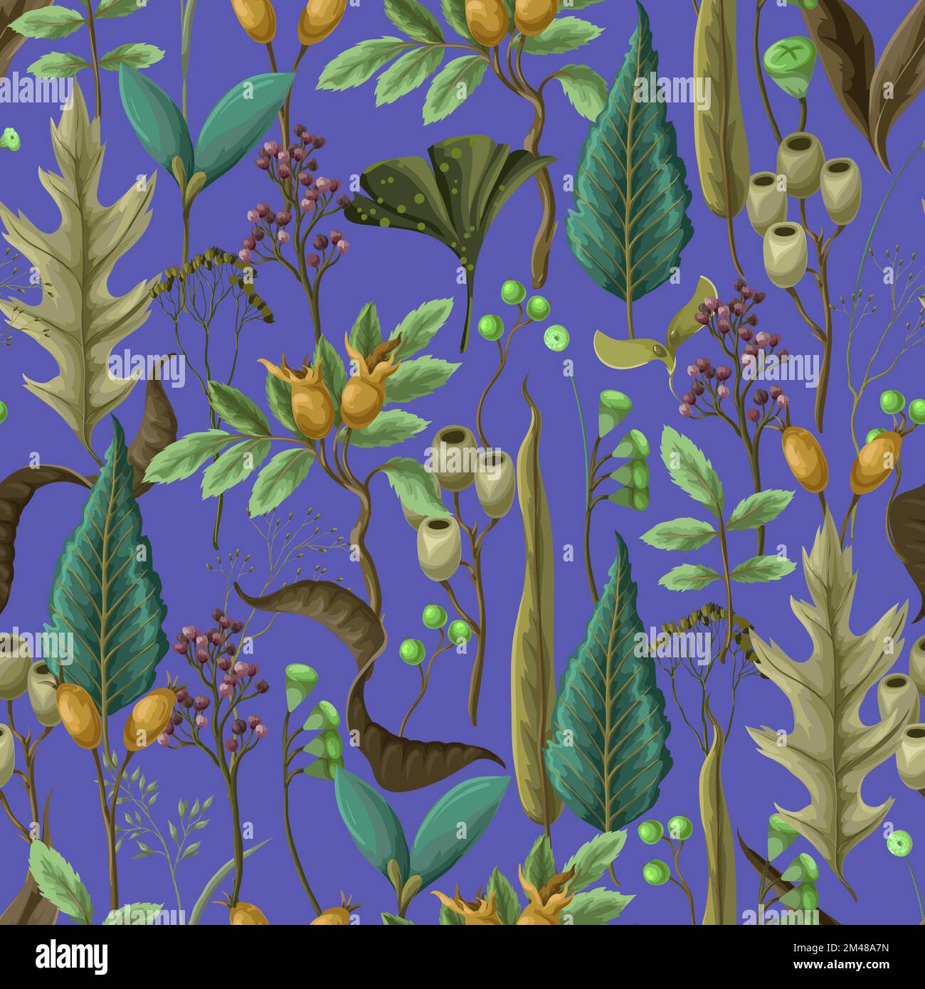 Background dried leaves plants Stock Vector Images - Alamy