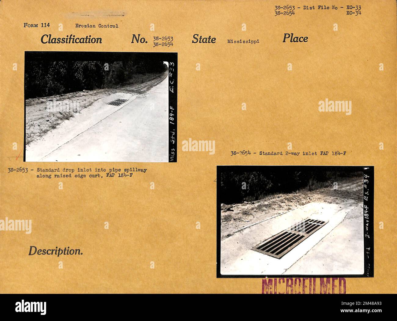 Standard drop inlet into pipe spillway in Mississippi. Original caption ...